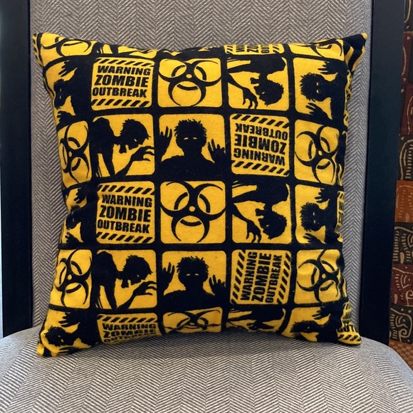 Flannel Monster | Accents | New Zombie Outbreak Patchwork Pillow | Poshmark